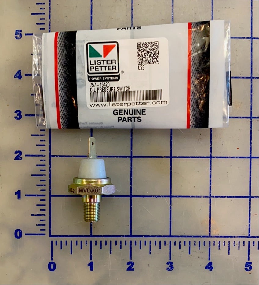 757-15420 Oil Pressure Switch, commonly used on the Moffett M5000 fork