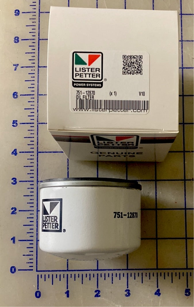 751-12870 Oil filter, used on a LPW2, and LPWS2 Alpha series engines.